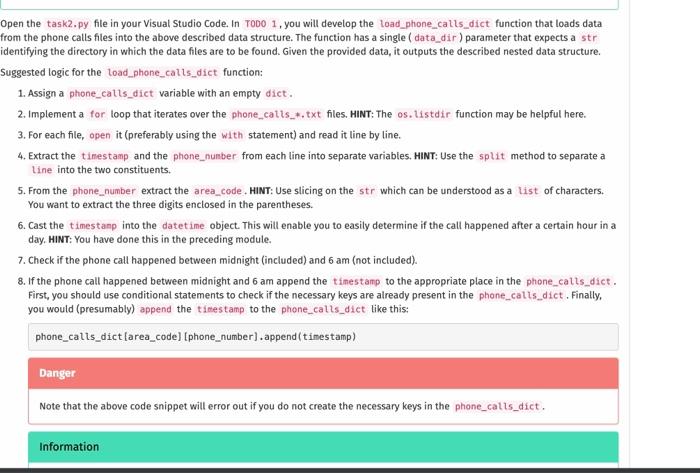 Solved Map Data Files to Convenient Python Data Structure | Chegg.com