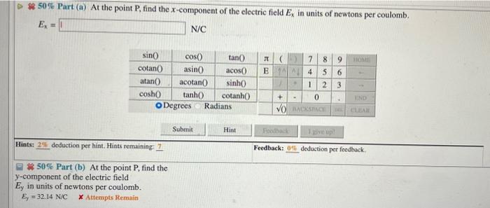 Solved (33\%) Problem 2: Charge q1=−9.5nC is located at the | Chegg.com