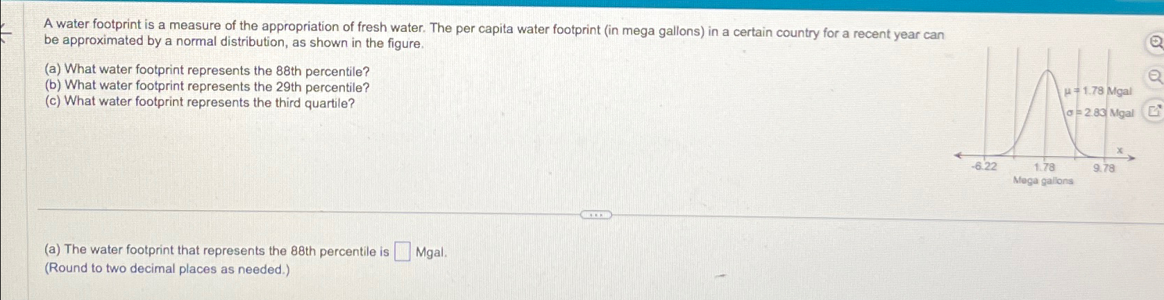 Solved A water footprint is a measure of the appropriation | Chegg.com