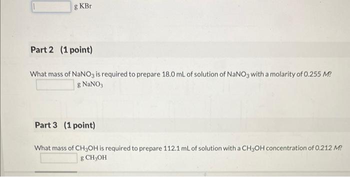 Solved What mass of NaNO3 is required to prepare 18.0 mL of | Chegg.com