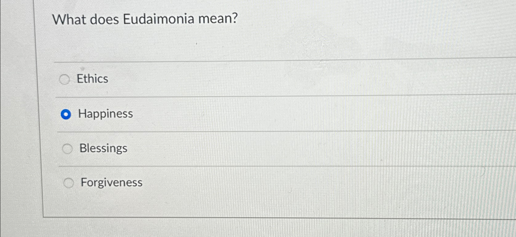 Solved What does Eudaimonia | Chegg.com