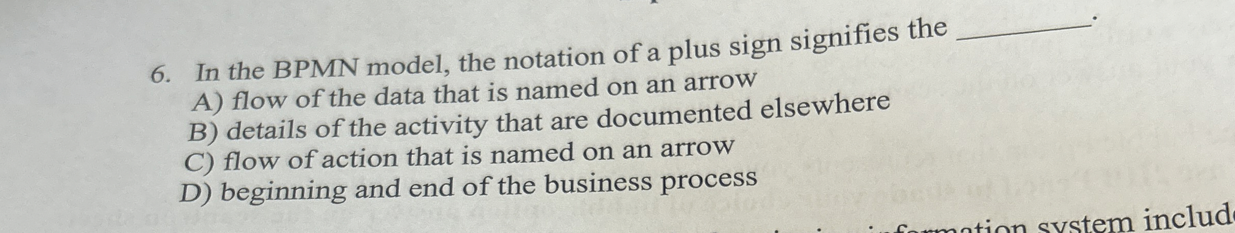 Solved In the BPMN model, the notation of a plus sign | Chegg.com