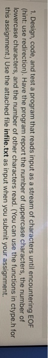 Solved 1. Design, code, and test a program that reads input | Chegg.com