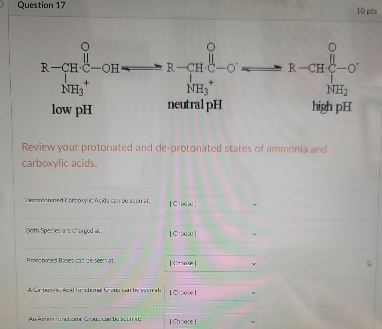 Review your protonated and de-protonated states of | Chegg.com