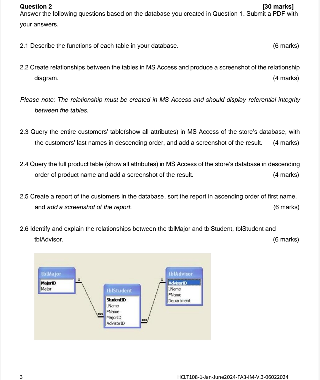 Solved Question 2[30 ﻿marks] ﻿Answer the following questions | Chegg.com