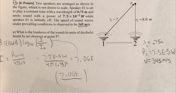 Solved (5) [6 Points] Two speakers are arranged as shown in | Chegg.com