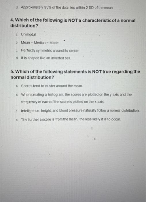 Solved 1. Given a mean of a normally distributed data set is | Chegg.com