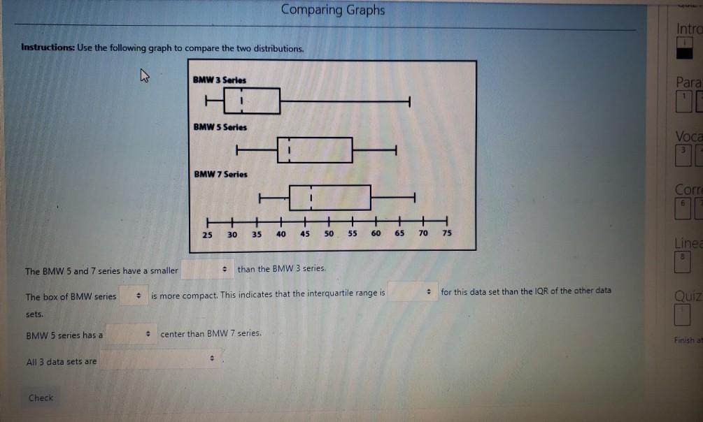 Solved Comparing Graphs Intro Instructions: Use the | Chegg.com