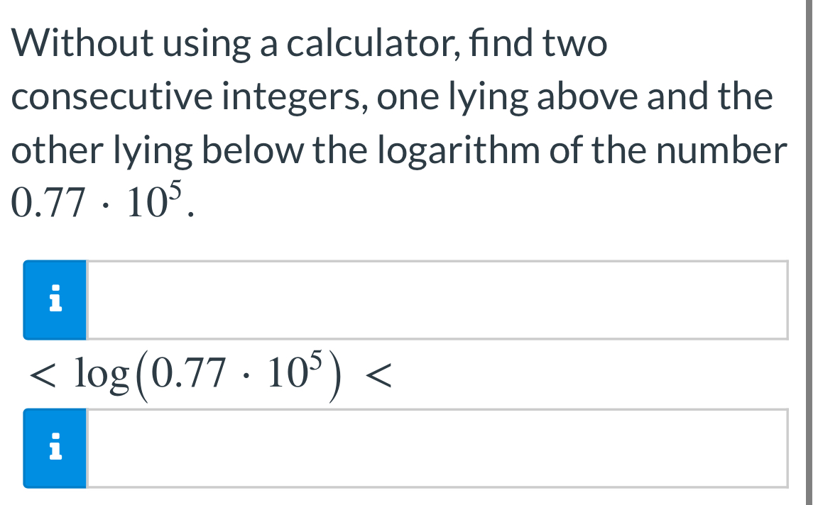 Solved Without using a calculator, find two consecutive | Chegg.com