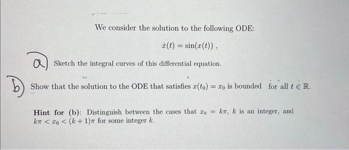 Solved this is ODE question, please show your answer clearly | Chegg.com