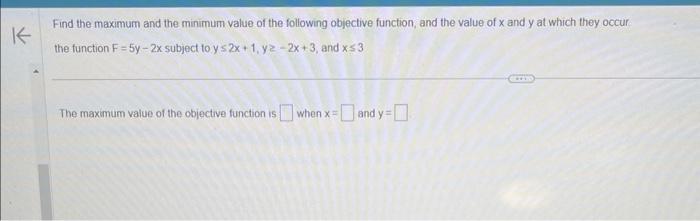 Solved Find The Maximum And The Minimum Value Of The