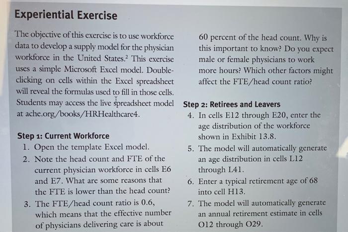 Experiential Exercise The objective of this exercise | Chegg.com