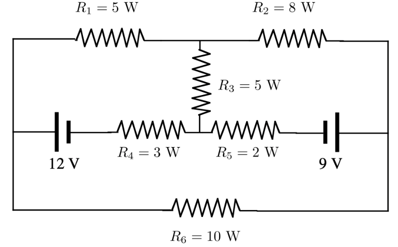Solved Consider the following circuit:Calculate the currents | Chegg.com