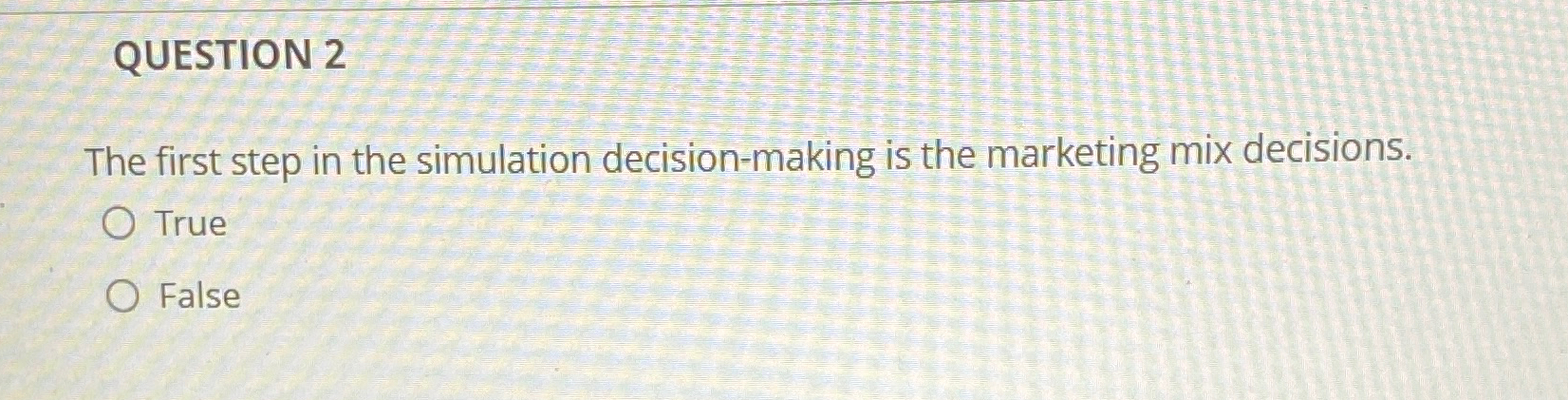 Solved QUESTION 2The first step in the simulation | Chegg.com