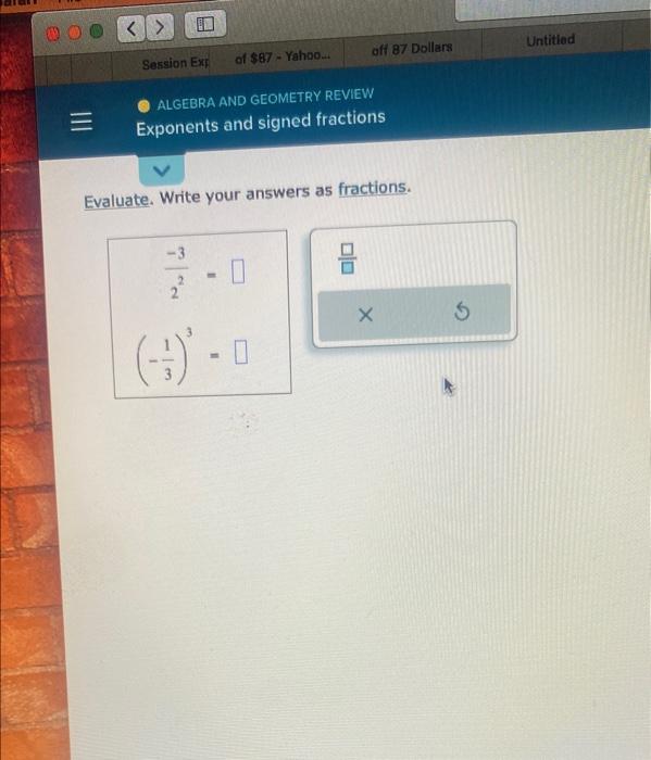 Solved Evaluate. Write your answers as fractions. | Chegg.com