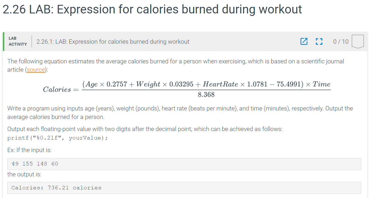 Solved This is in C language ﻿The following equation | Chegg.com