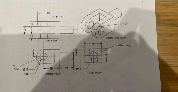 Solved Your task: On the above drawing image, using | Chegg.com