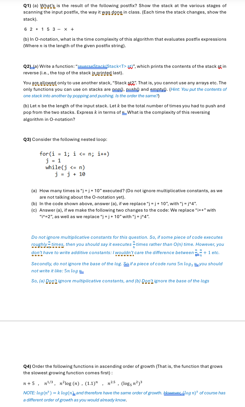 Solved DATA STRUCTURES PLZ SOLVE Q1) (a) ﻿What's is the | Chegg.com