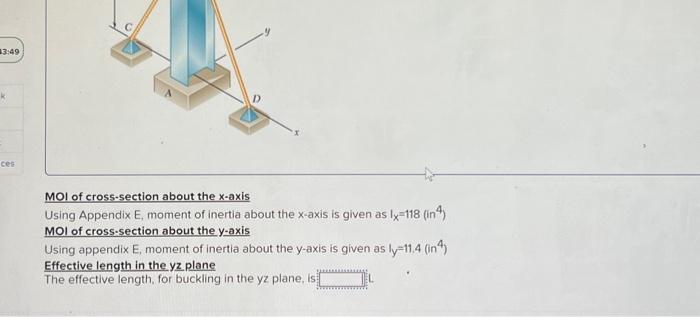 Solved Required information Column AB carries a centric load | Chegg.com