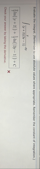 Solved Evaluate the integral. (Remember to use absolute | Chegg.com
