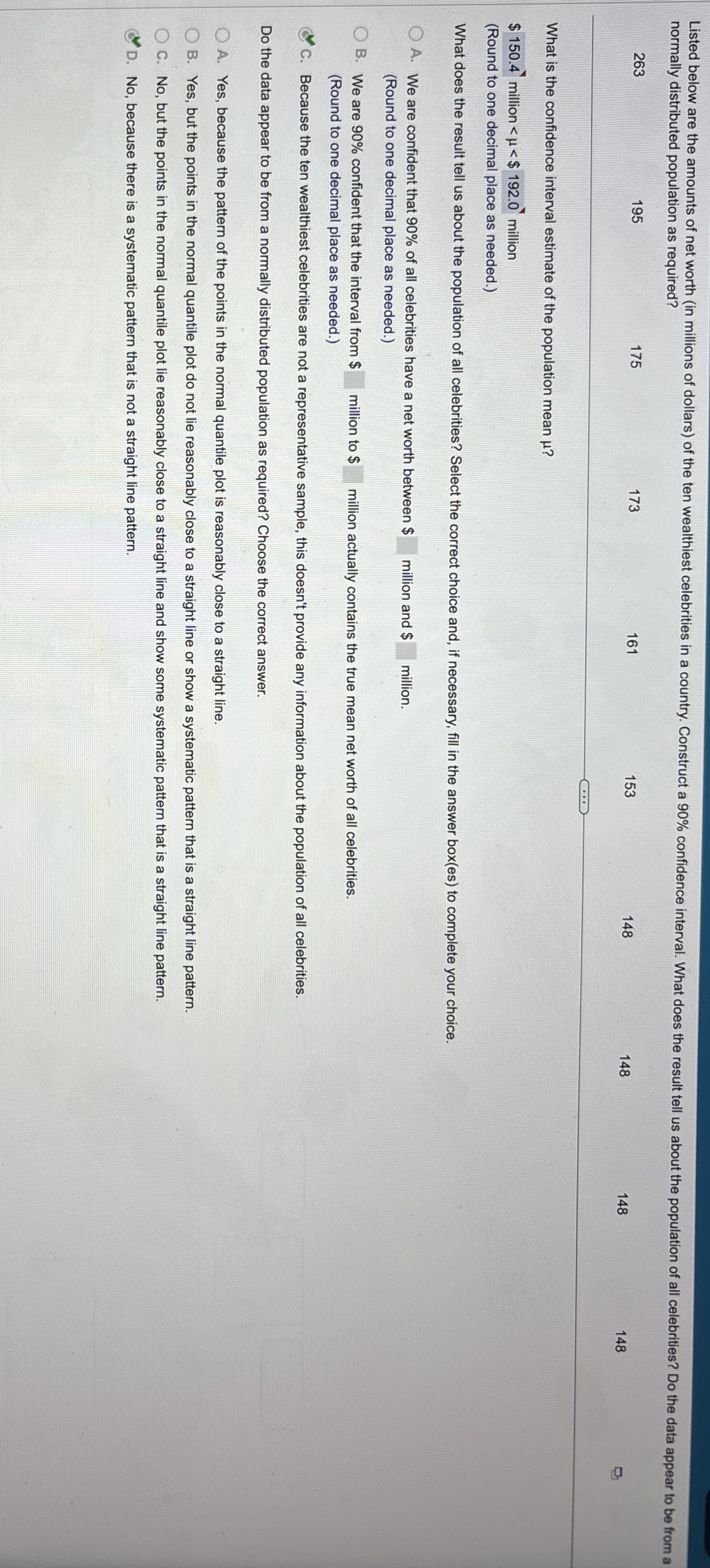 Solved normally distributed population as | Chegg.com