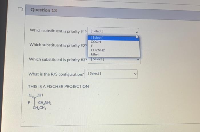 Solved Question 12 Which substituent is priority #1? Select) | Chegg.com