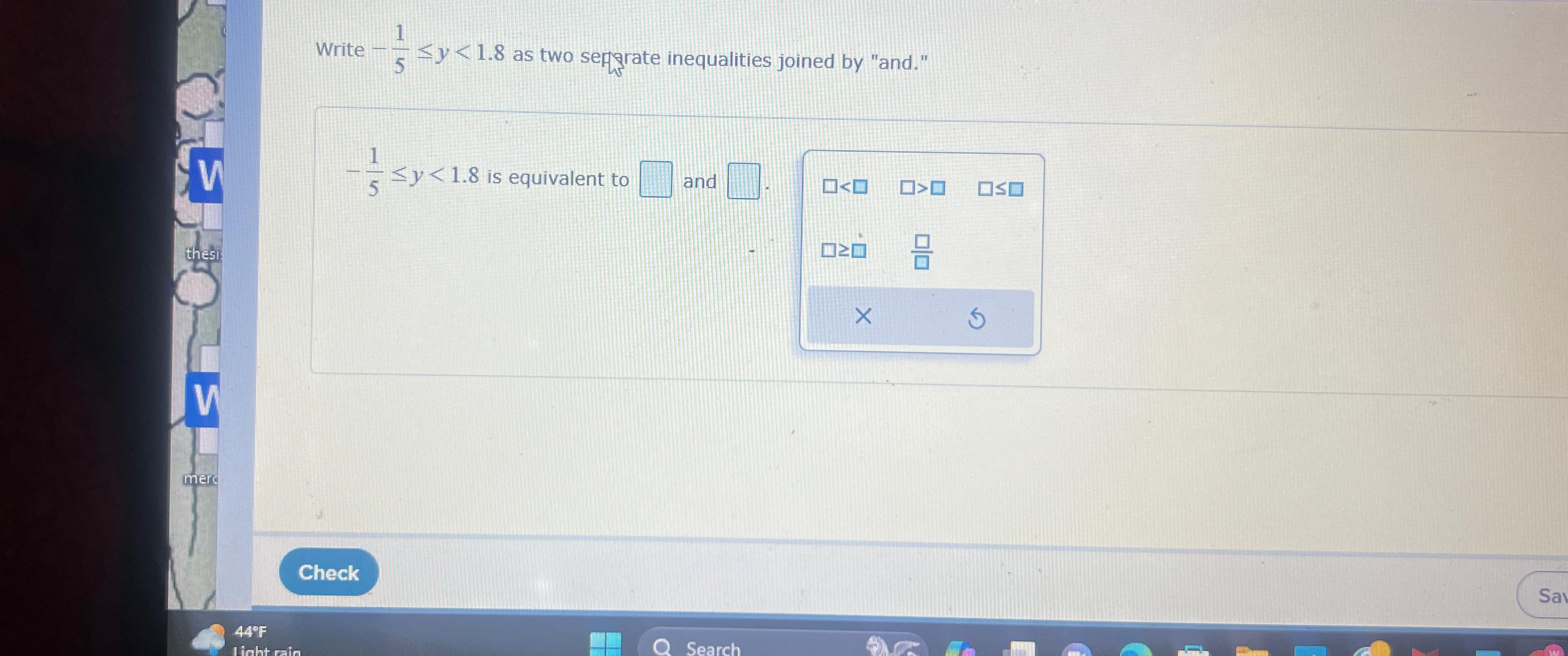 Solved Write -15≤y