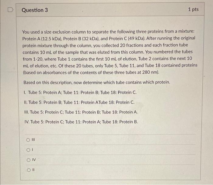 Solved You used a size exclusion column to separate the | Chegg.com
