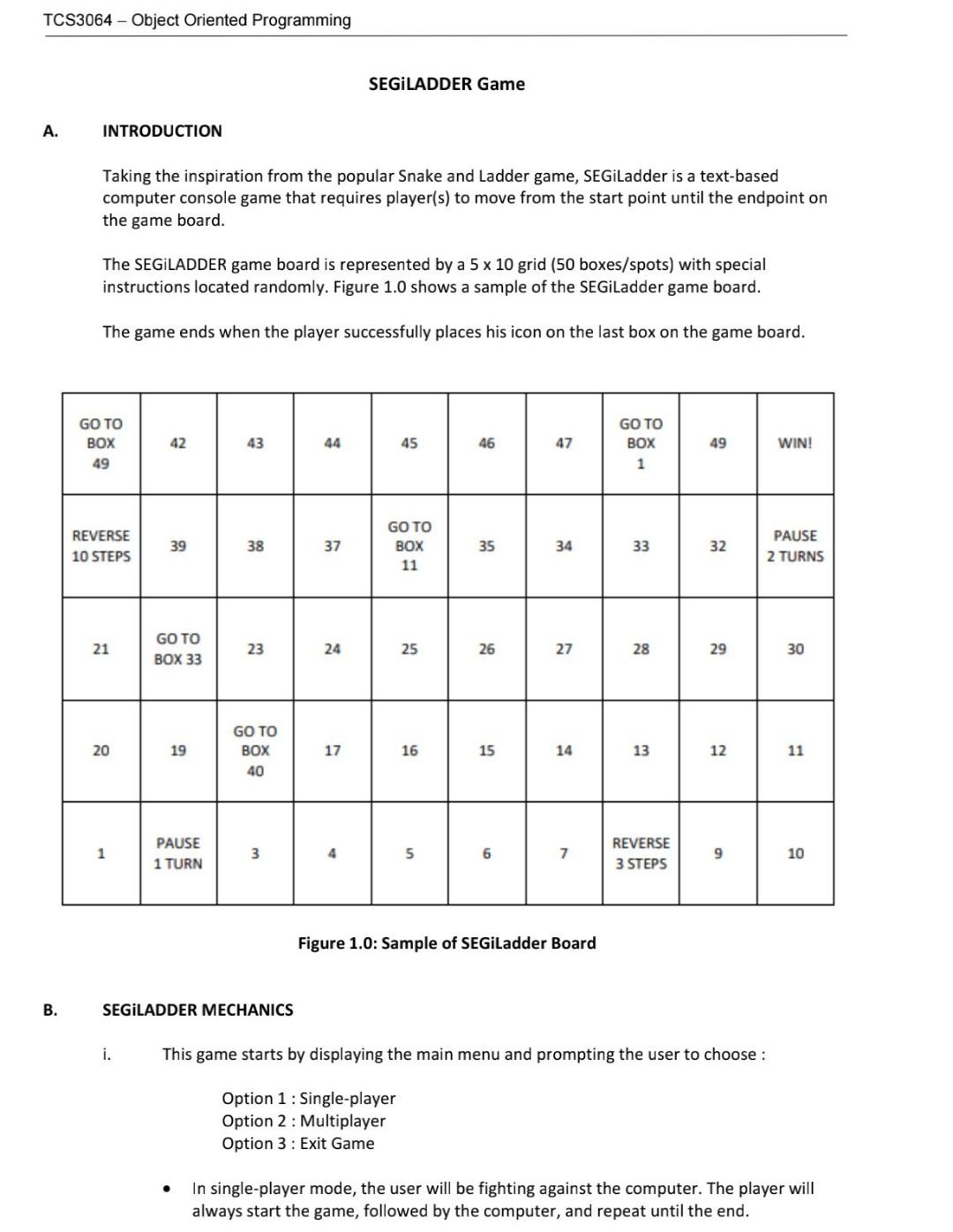 Solved TCS3064 - Object Oriented Programming 1. ASSIGNMENT | Chegg.com
