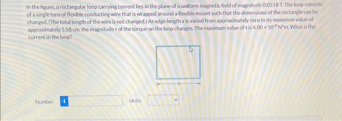 Solved In the figure, a rectangular loop carrying current | Chegg.com