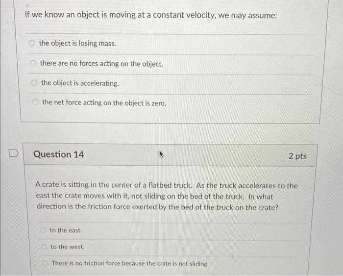 Solved If we know an object is moving at a constant | Chegg.com