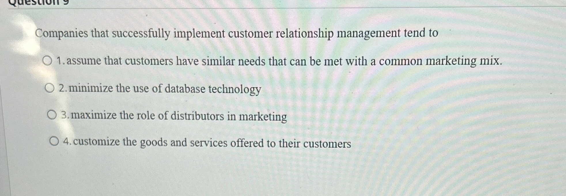 Solved Companies that successfully implement customer | Chegg.com