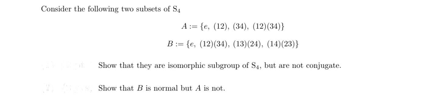 Solved Consider the following two subsets of | Chegg.com