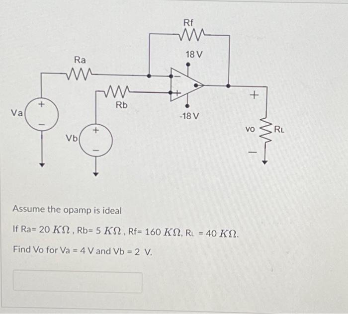 Solved Assume the opamp is ideal If | Chegg.com