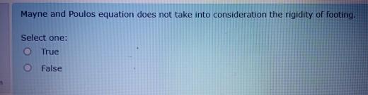 Solved Mayne and Poulos equation does not take into | Chegg.com