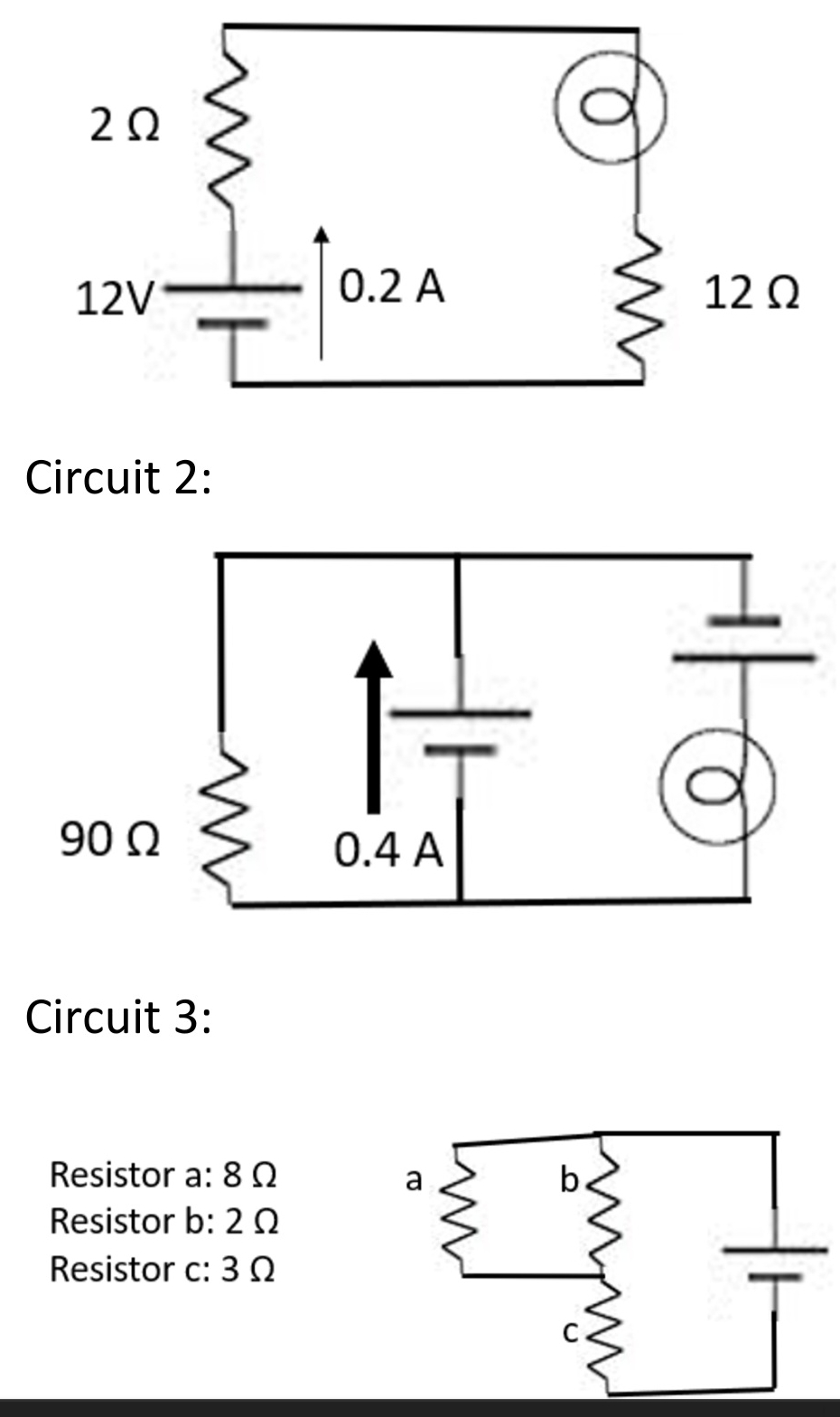 Solved For each problem, consider the circuit shown. Find | Chegg.com