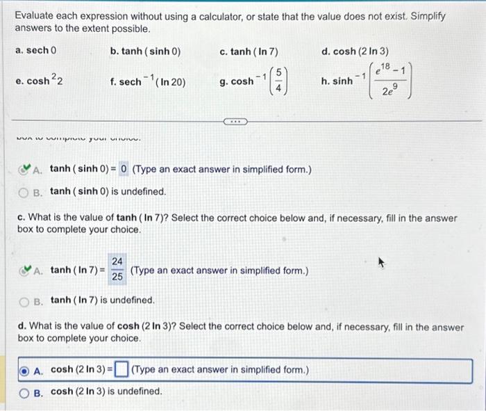 Solved Evaluate each expression without using a calculator, | Chegg.com