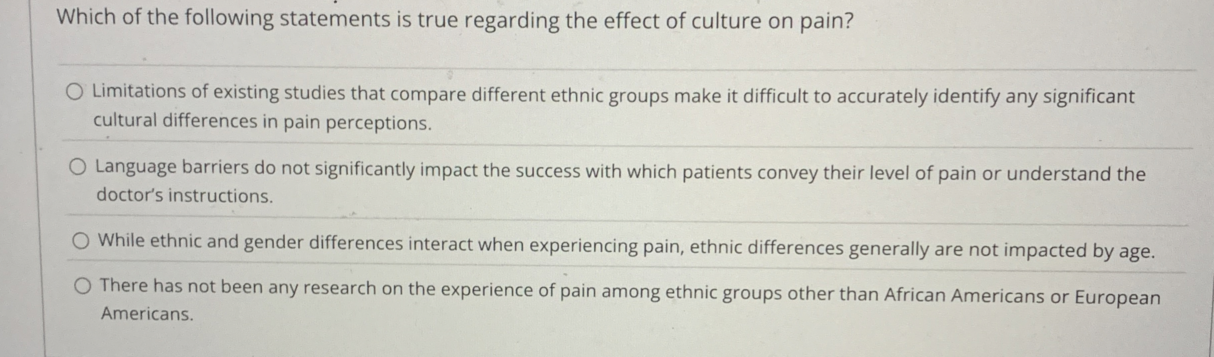 Solved Which of the following statements is true regarding | Chegg.com