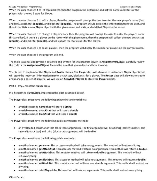 CSE110 Principles of Programming Assignment 100 | Chegg.com