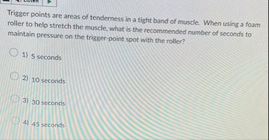 Solved Trigger points are areas of tenderness in a tight | Chegg.com