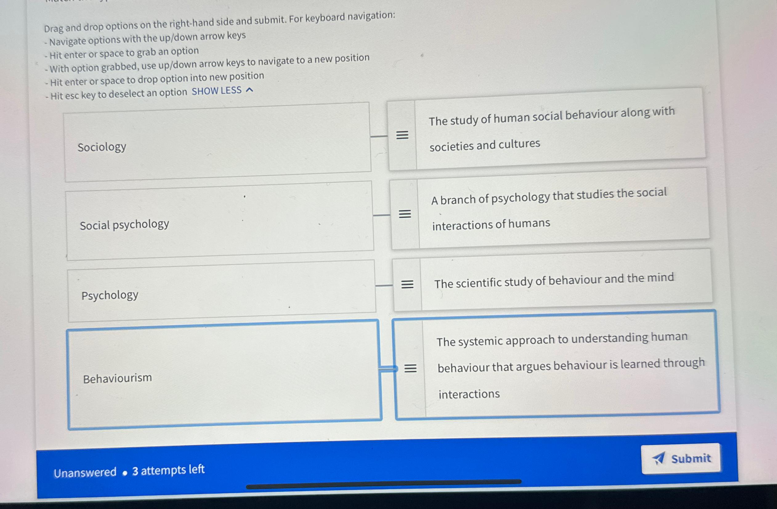 Solved Drag and drop options on the right-hand side and | Chegg.com