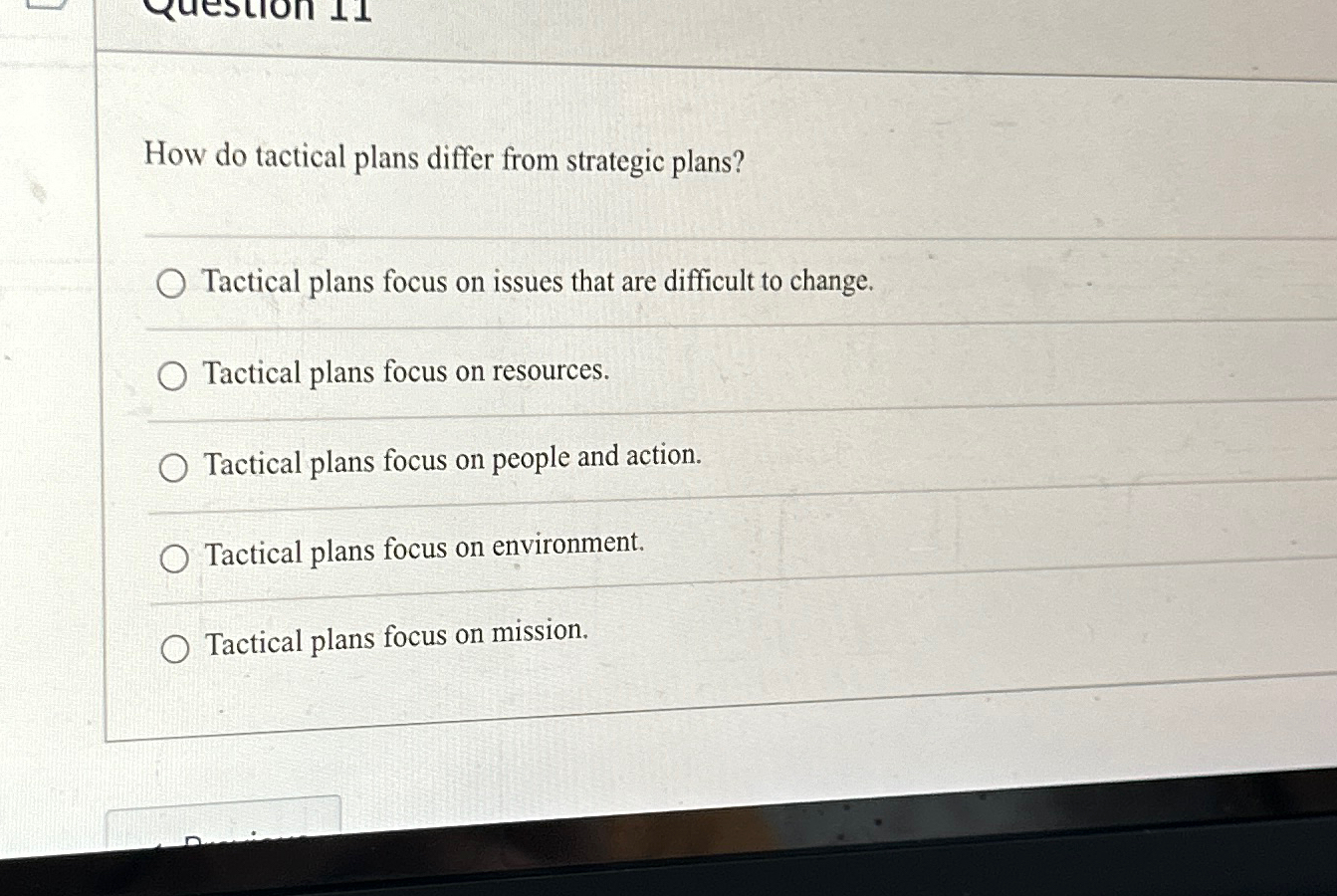 Solved How do tactical plans differ from strategic | Chegg.com