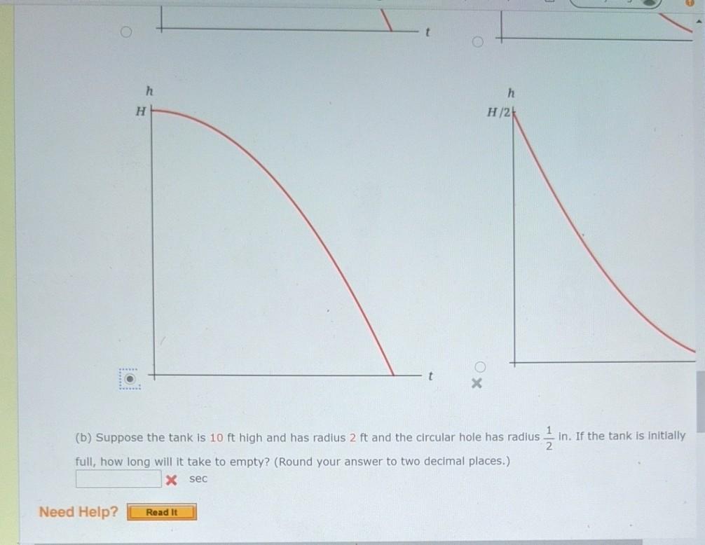 Solved A tank in the form of a right-circular cylinder | Chegg.com