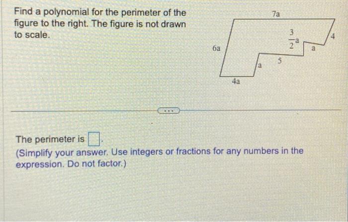 Solved Find a polynomial for the perimeter of the figure to | Chegg.com