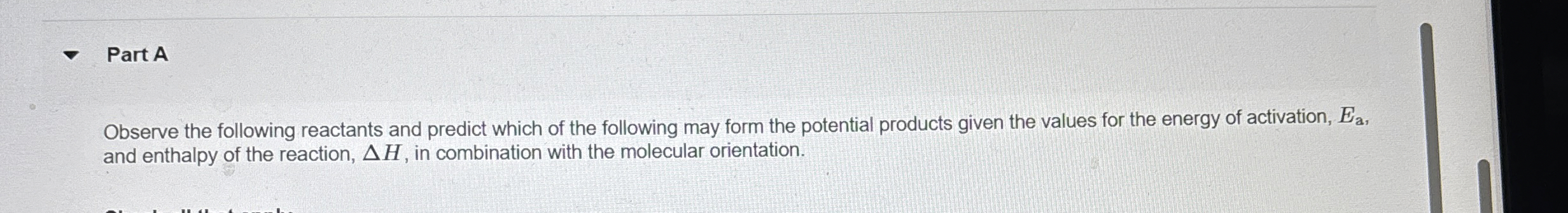 Solved Part AObserve the following reactants and predict | Chegg.com