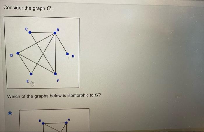 Solved Consider the graph G : Which of the graphs below is | Chegg.com