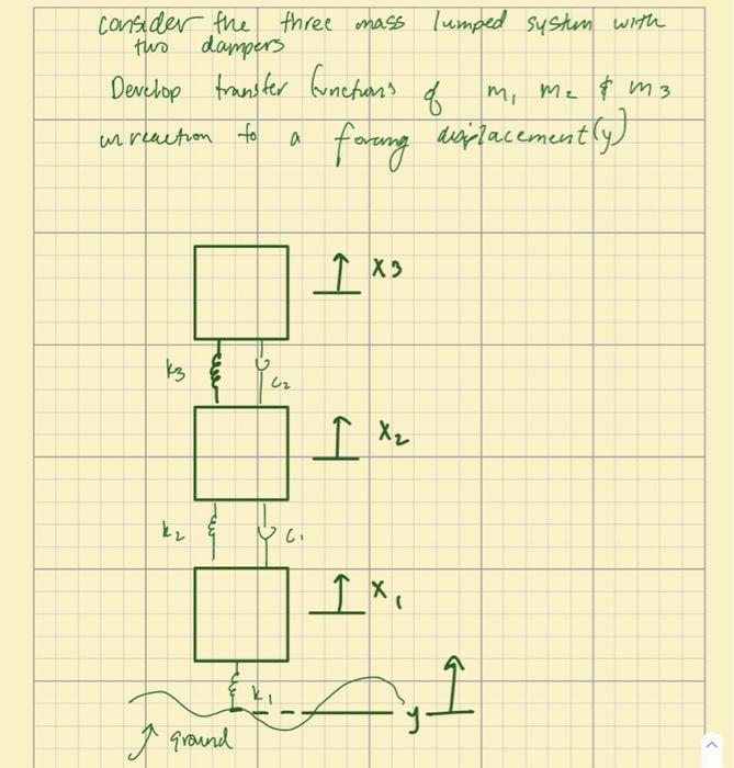 Solved develop a transfer function for the following lumped | Chegg.com