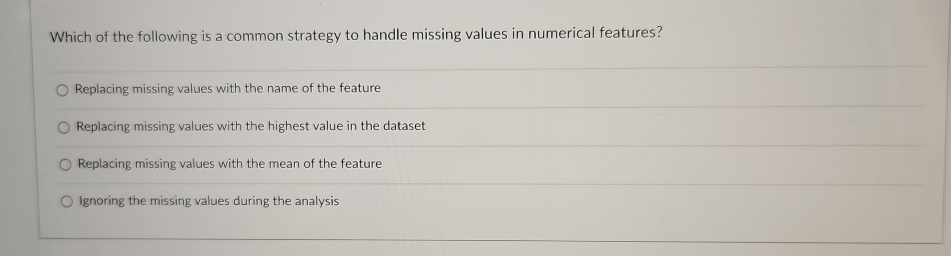 Solved Which of the following is a common strategy to handle | Chegg.com