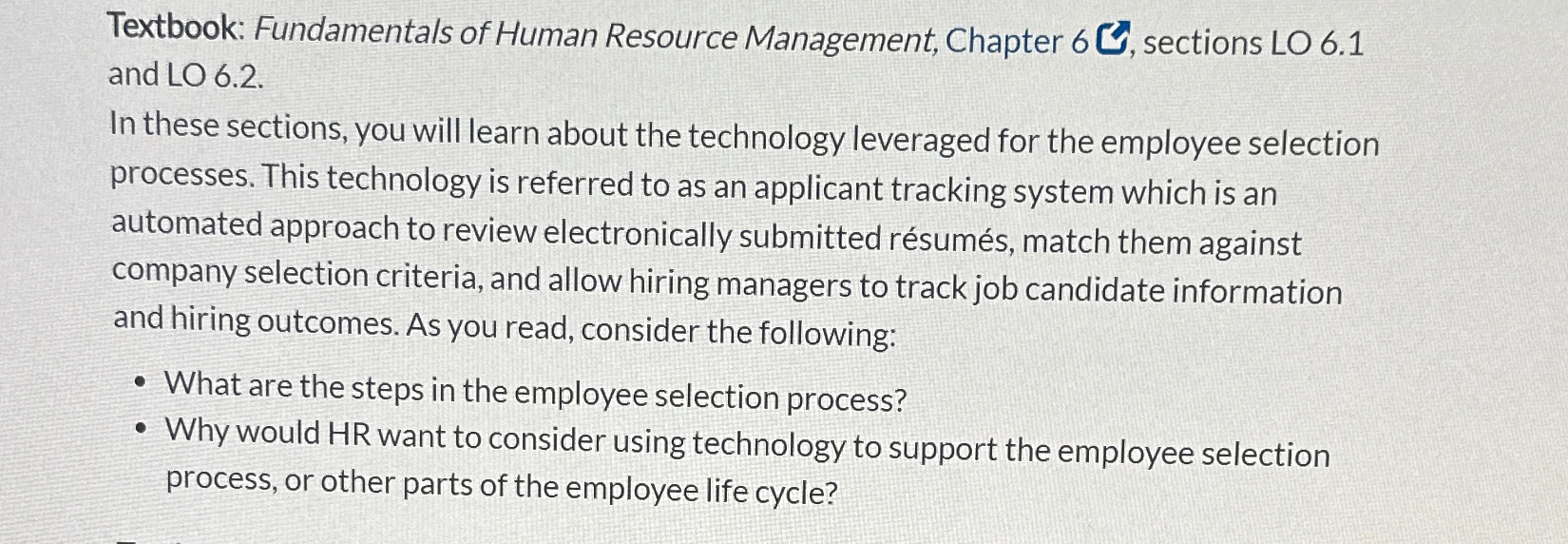 Solved Textbook: Fundamentals of Human Resource Management, | Chegg.com