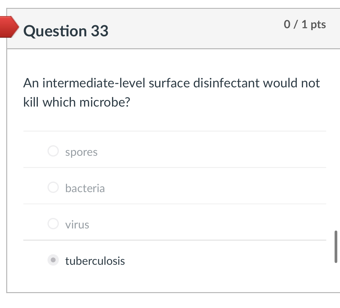 Solved Question 330 / 1 ﻿ptsAn intermediate-level surface | Chegg.com